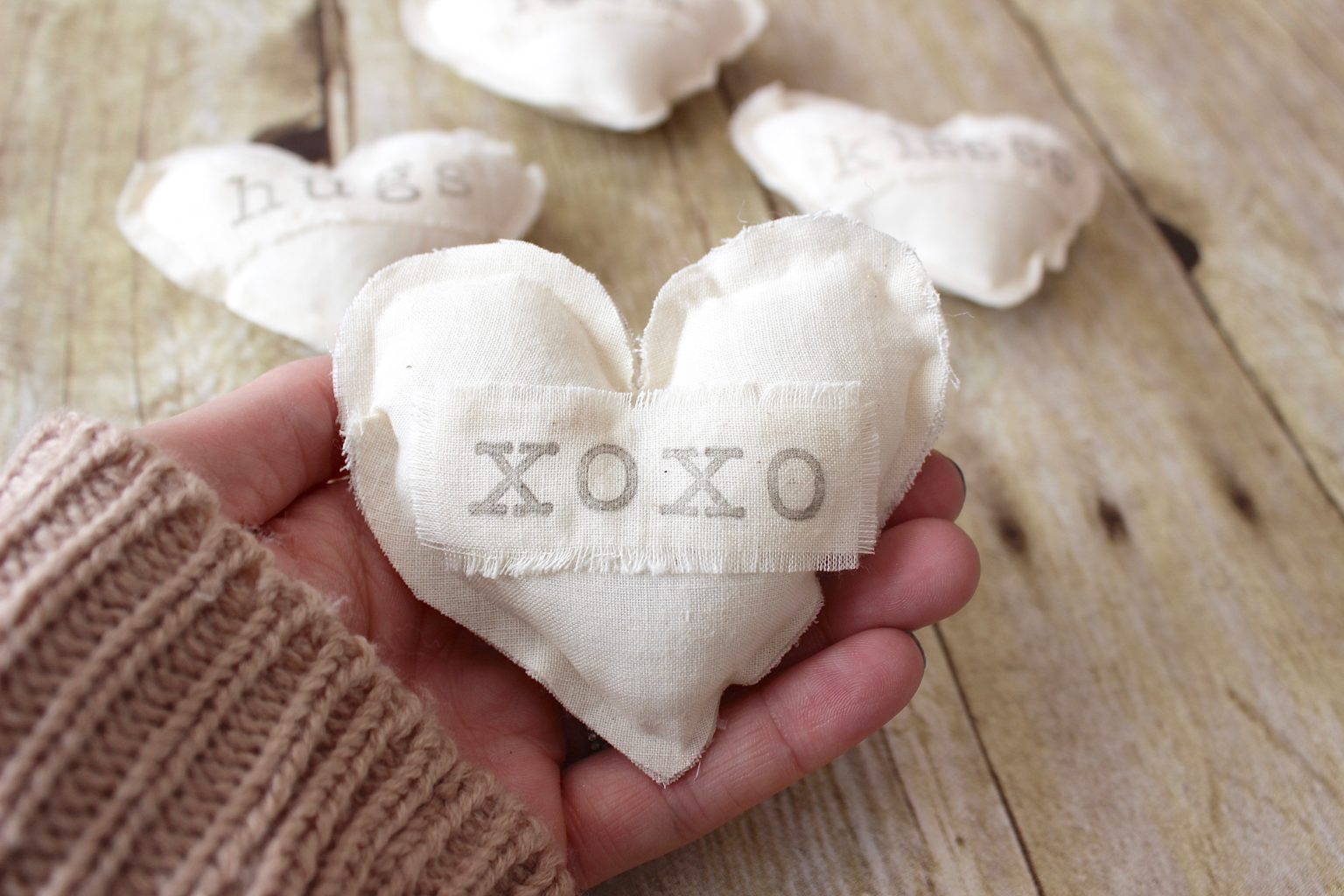 No-Sew Stuffed Hearts