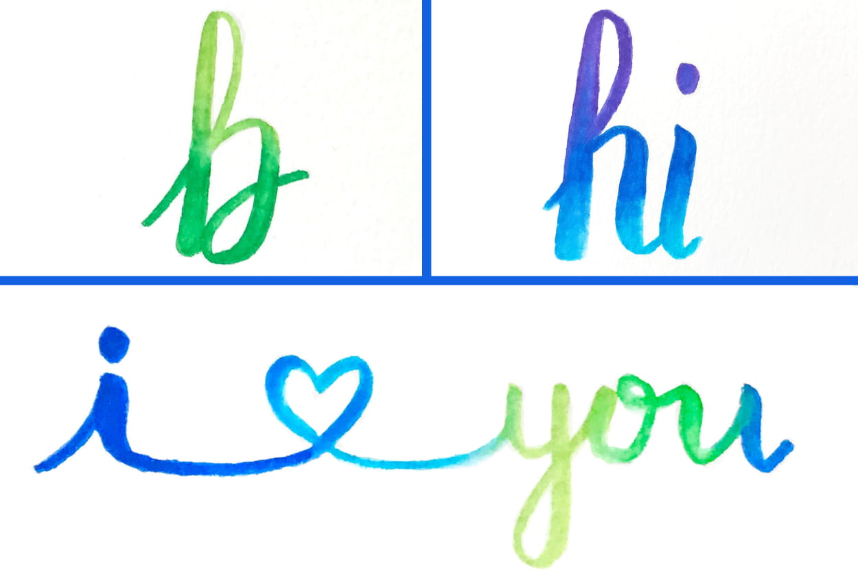 Calligraphy: Direct Blending With Tombow Dual Brush Pens