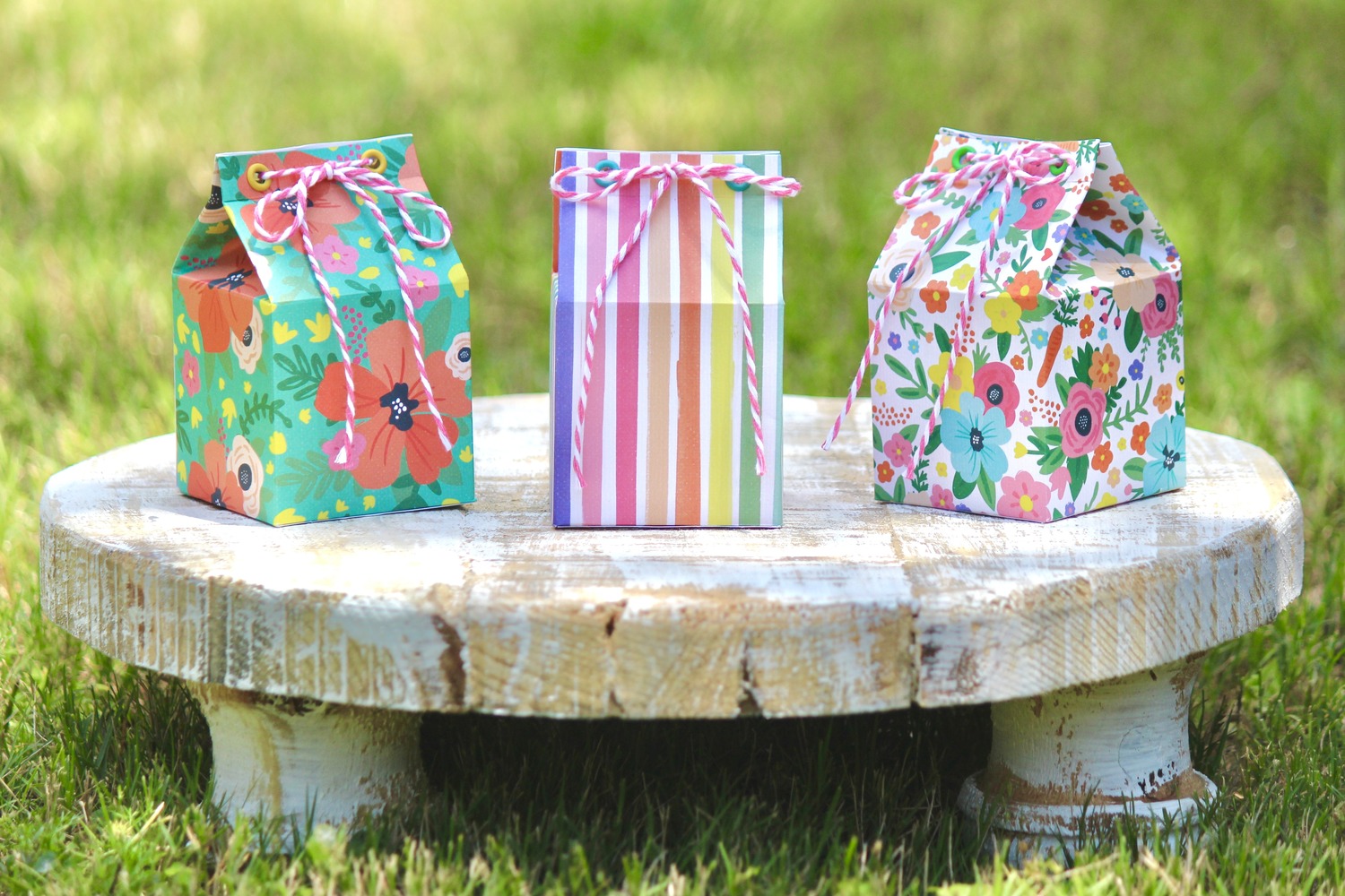 DIY Mini Milk Carton Gift Boxes