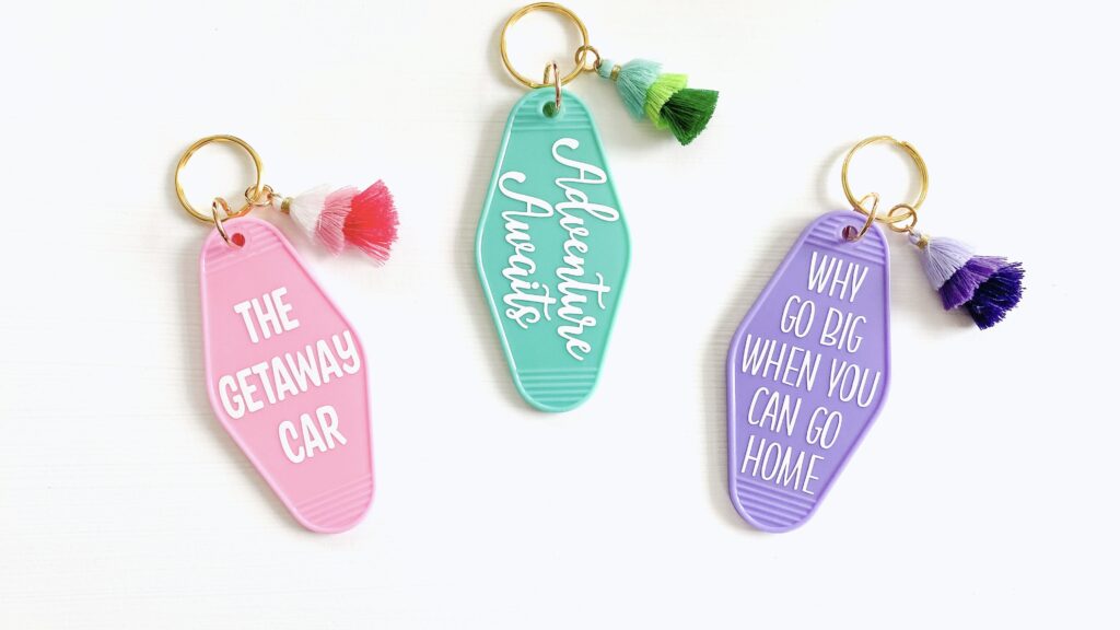 How to Make Keychains Using Permanent Adhesive Vinyl & Transfer Tape